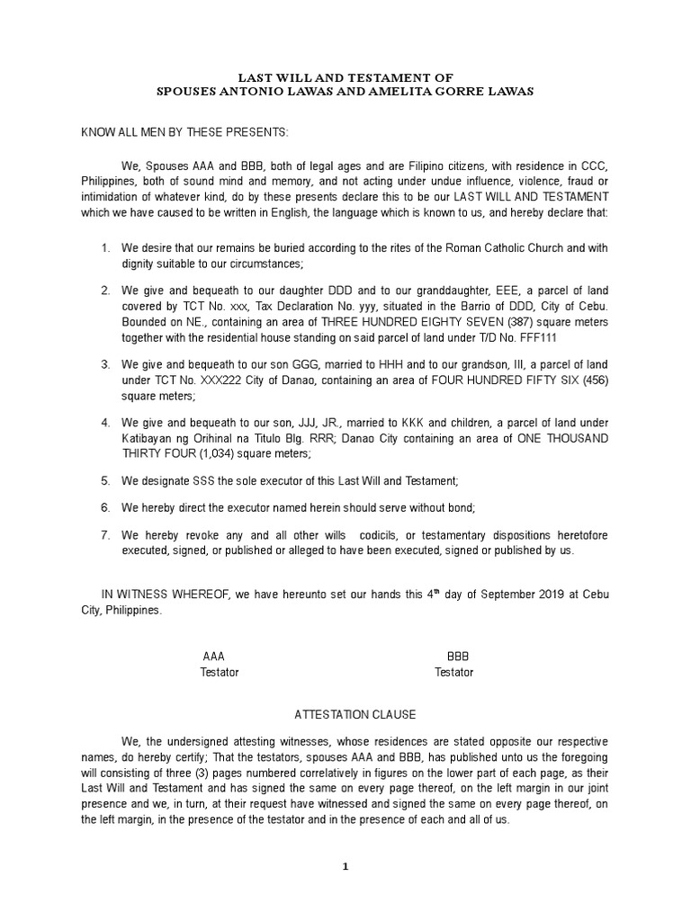 Joint Last Will | PDF | Will And Testament | Wills And Trusts