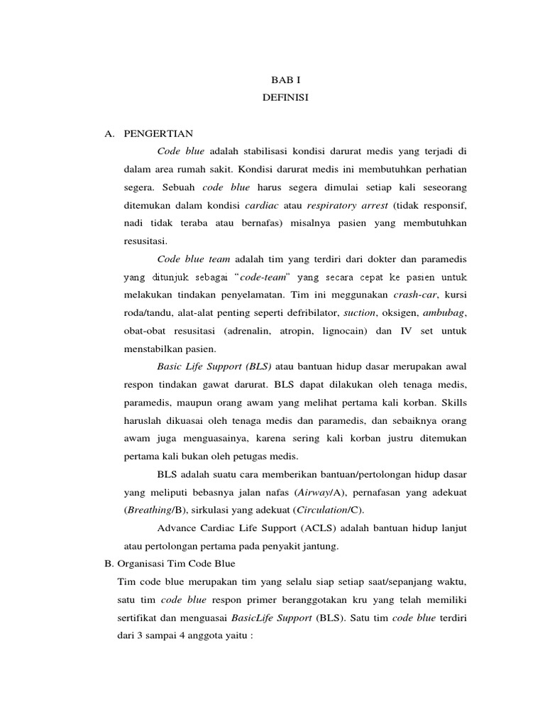 Panduan Code Blue | PDF | Sains & Matematika