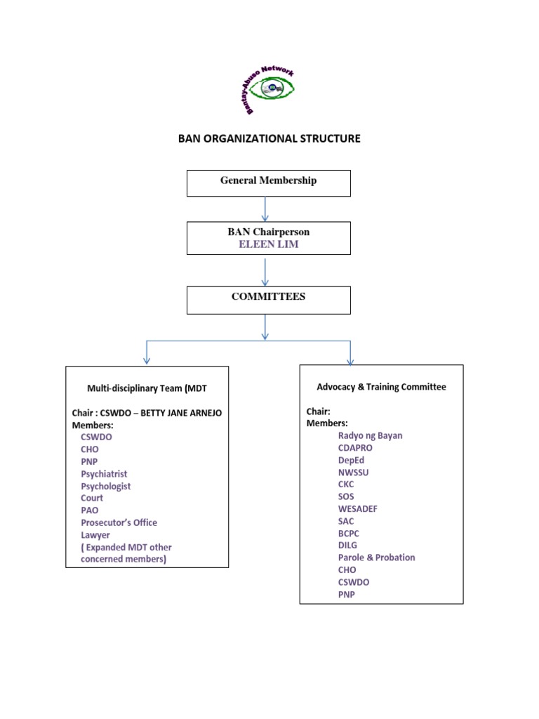 Ban Organizational Structure | PDF
