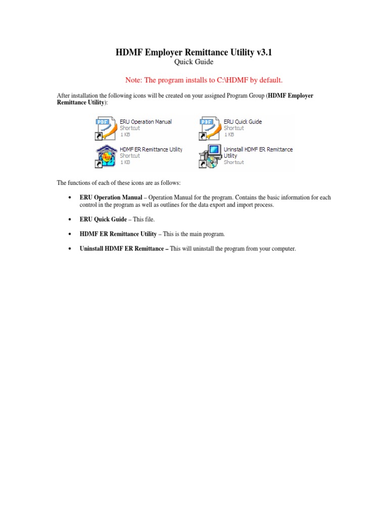 HDMF Employer Remittance Utility v3.1: Quick Guide | PDF