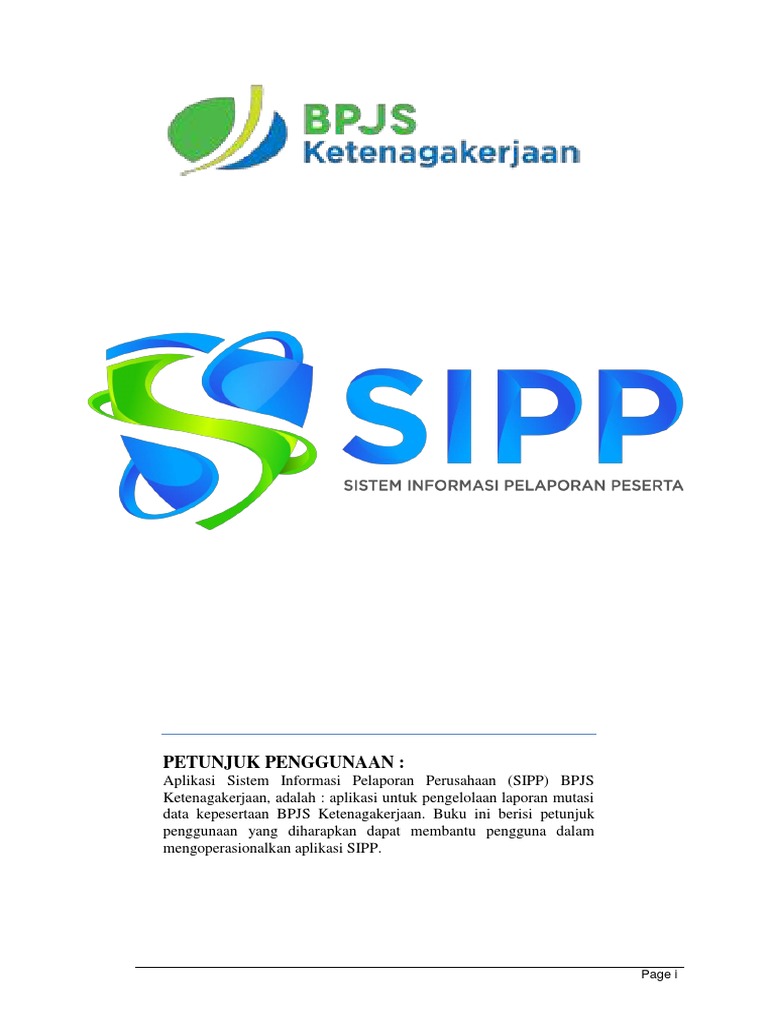 Manual Book Penggunaan SIPP BPJS Ketenagakerjaan Terbaru | PDF
