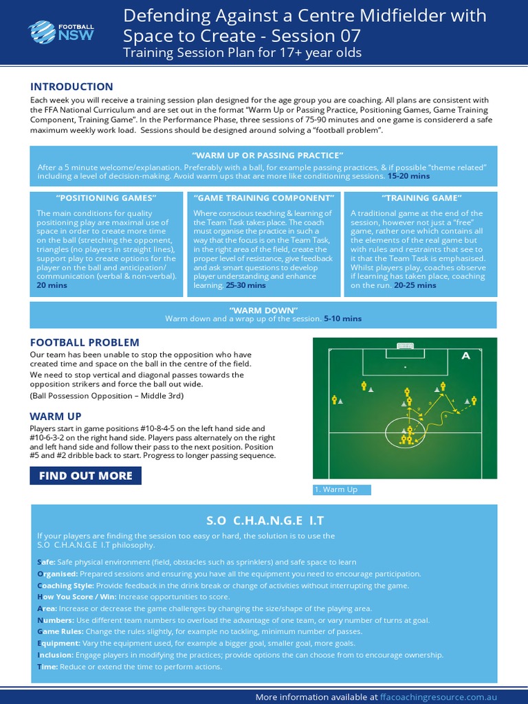 17 Session 07 Defending Against A Centre Midfielder With Space To ...