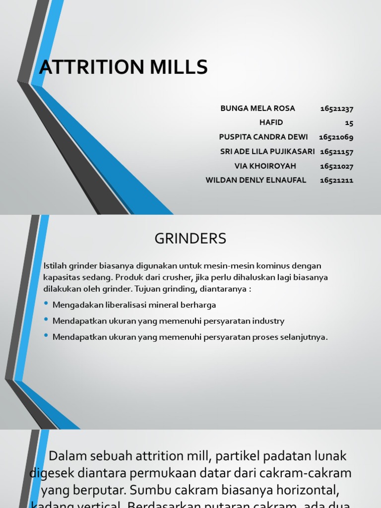 Prinsip dan Jenis Attrition Mill | PDF