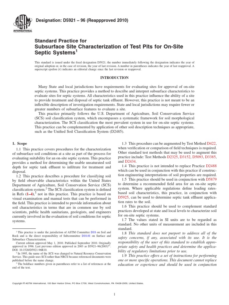 Astm D5921-2010 | PDF | Soil | Natural Materials