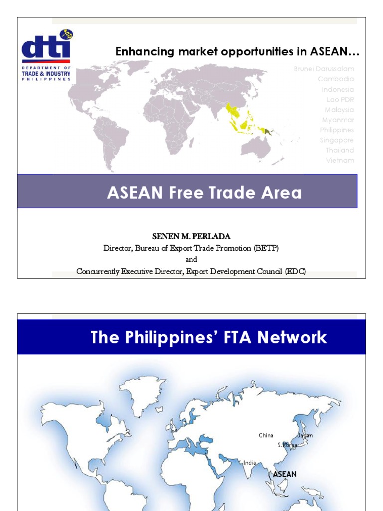 AFTA Presentationsept2012 SMP | PDF | Asean Free Trade Area ...