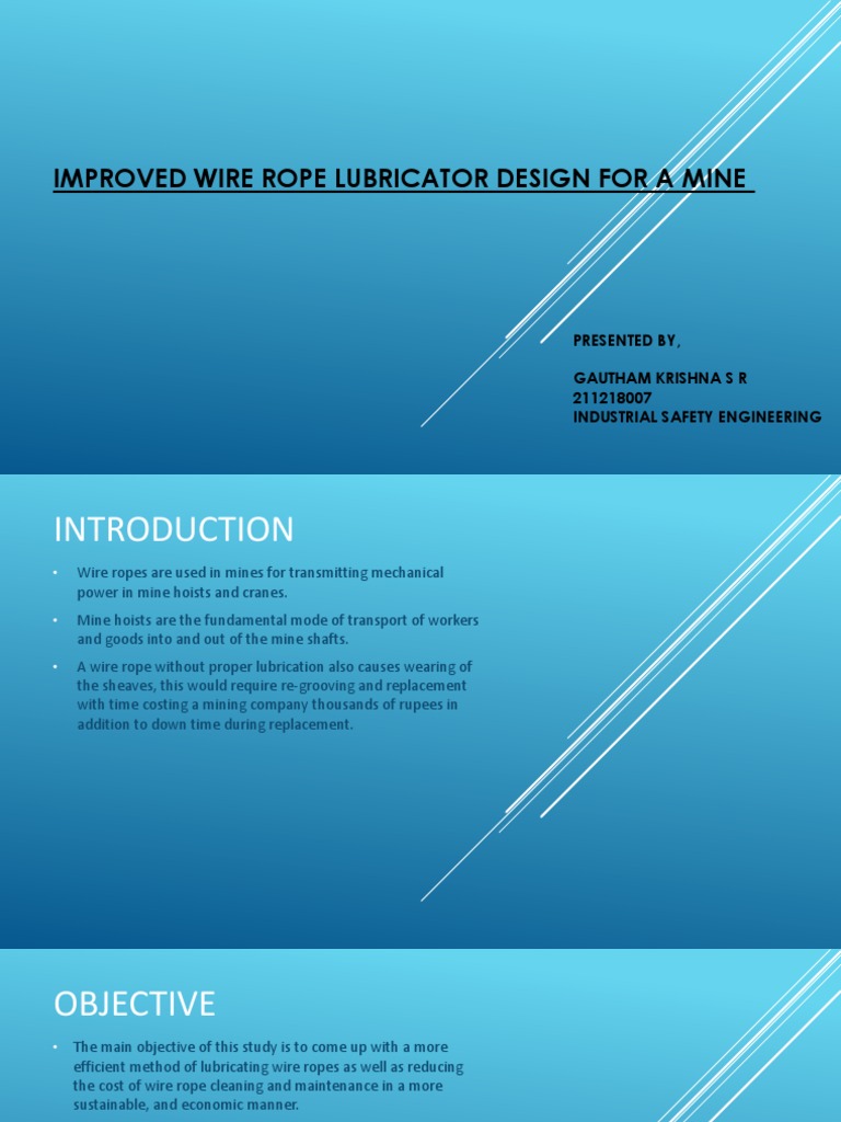 Lubrication of Wire Rope | PDF | Wire | Rope