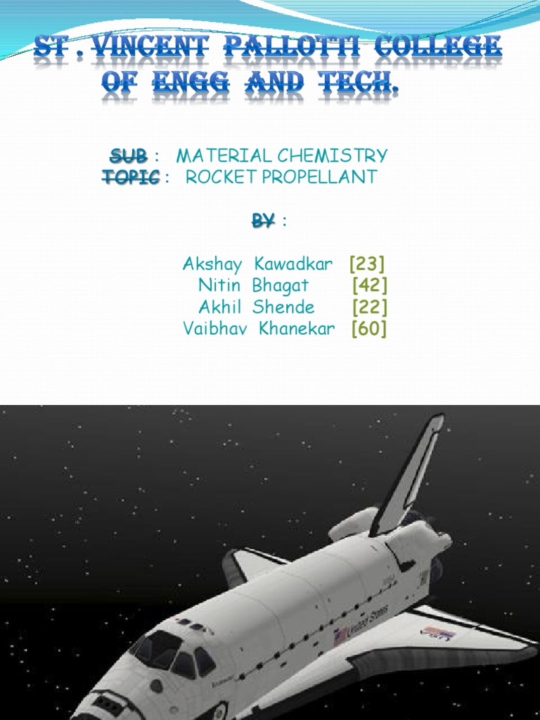 Classification and Comparison of Rocket Propellants | PDF | Rocket Propellant | Rocket Engine