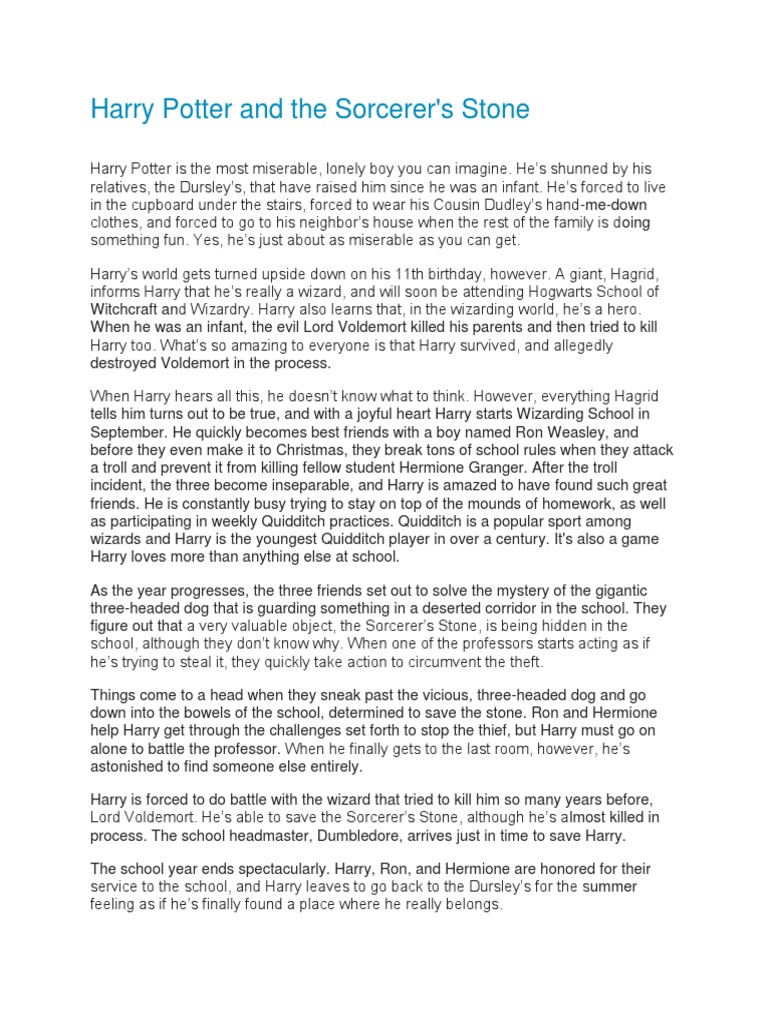 Harry Potter Summary | PDF