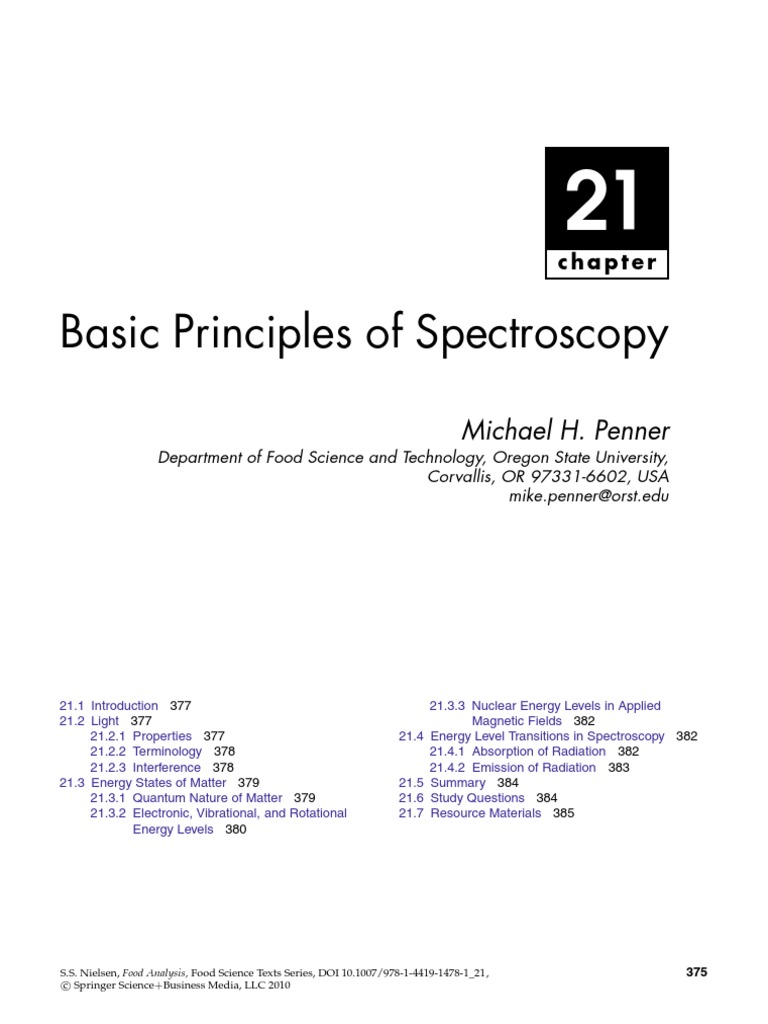 Basic Principles of Spectros | PDF | Energy Level | Electromagnetic ...