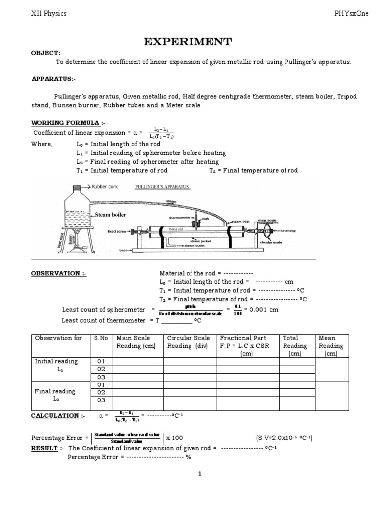 Linear Expansion 1 PDF | PDF | Thermometer | Temperature