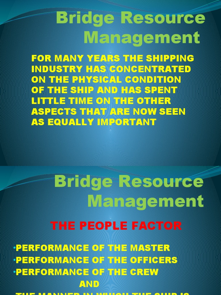 Bridge Resource Management | PDF