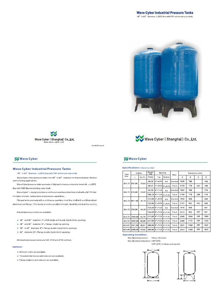 Wave Cyber Industrial Pressure Tanks Wave Cyber Industrial Pressure ...