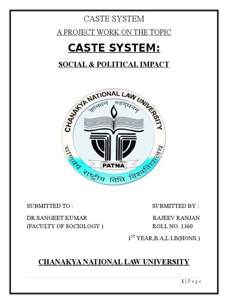 Sociology Project On Caste | PDF | Dalit | Jainism