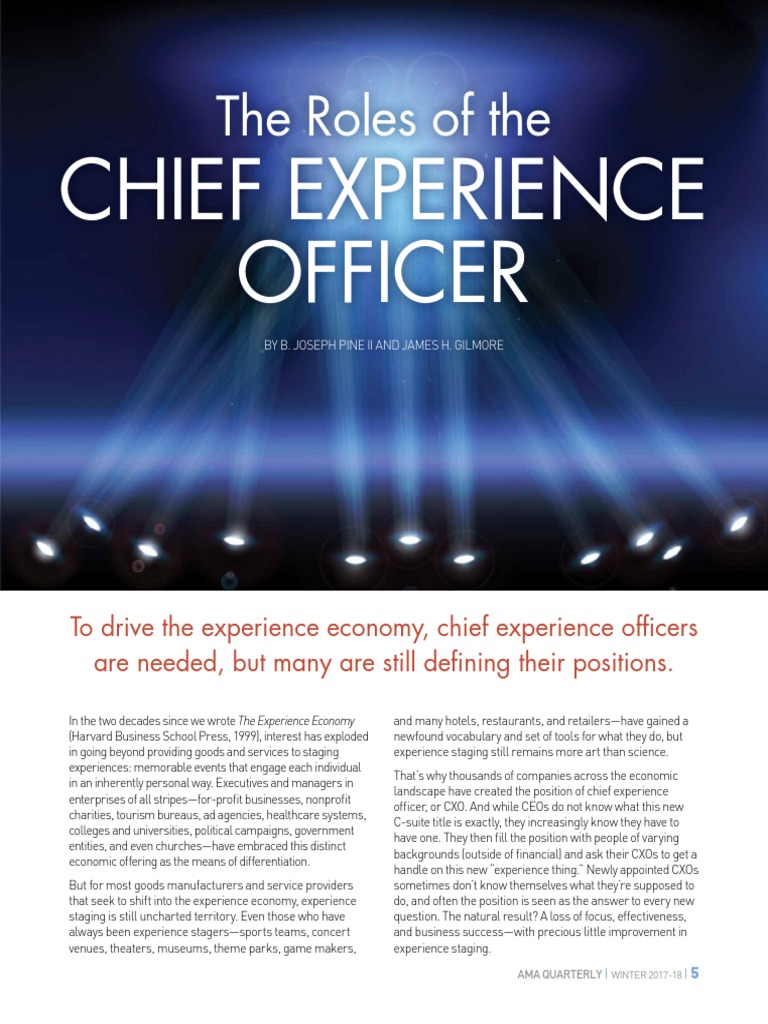 AMA The Roles of The Chief Experience Officer | PDF | Catalysis ...