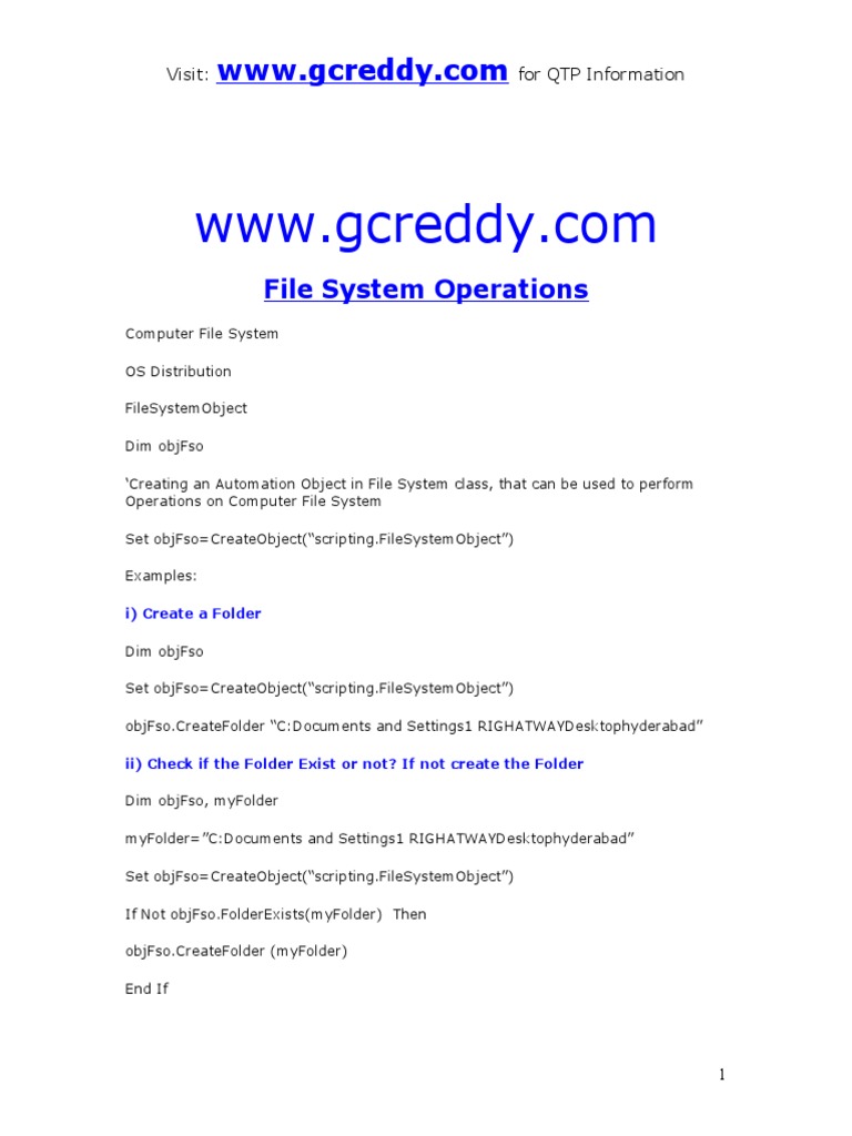 File System Operations | Download Free PDF | Computer File | File System