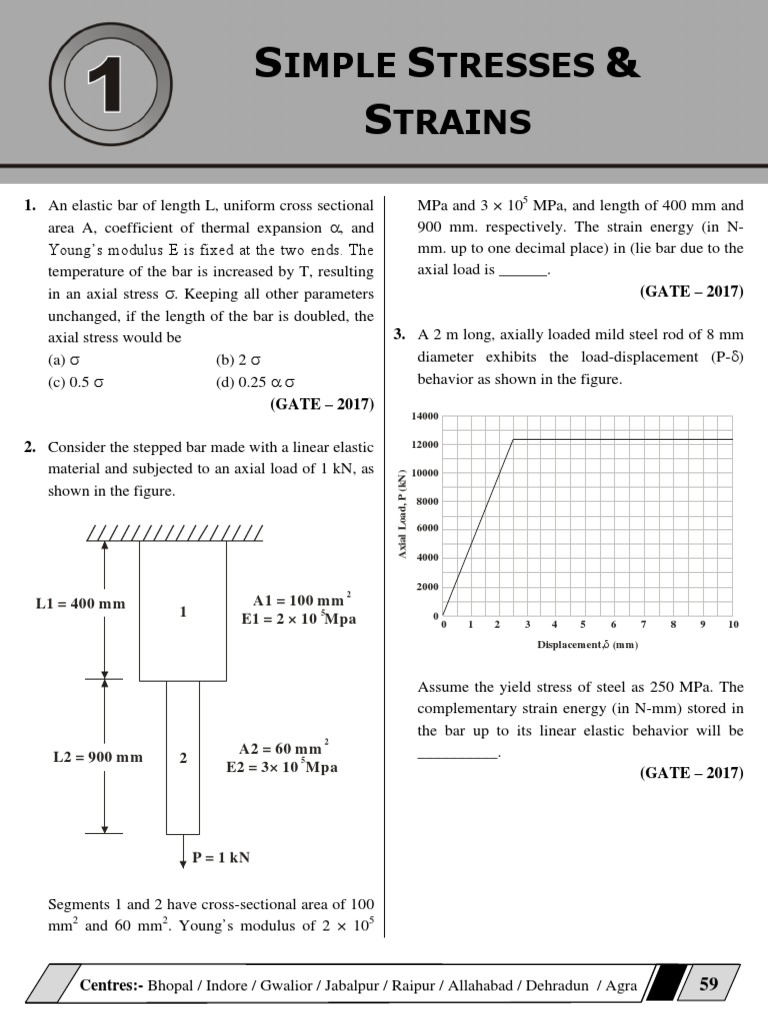 Simple Stresses and Strains Analysis | PDF | Elasticity (Physics ...