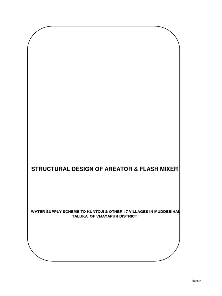 2.areator & Flash Mixer | PDF | Bending | Structural Engineering
