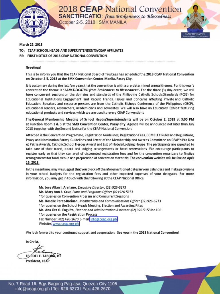 CEAP 2018 National Convention Theme: From Brokenness to Blessedness ...