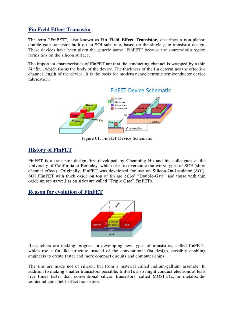 FINFET | PDF | Field Effect Transistor | Transistor