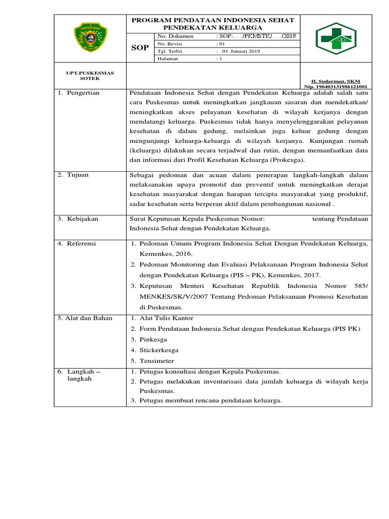 Sop Pispk 2019 | PDF