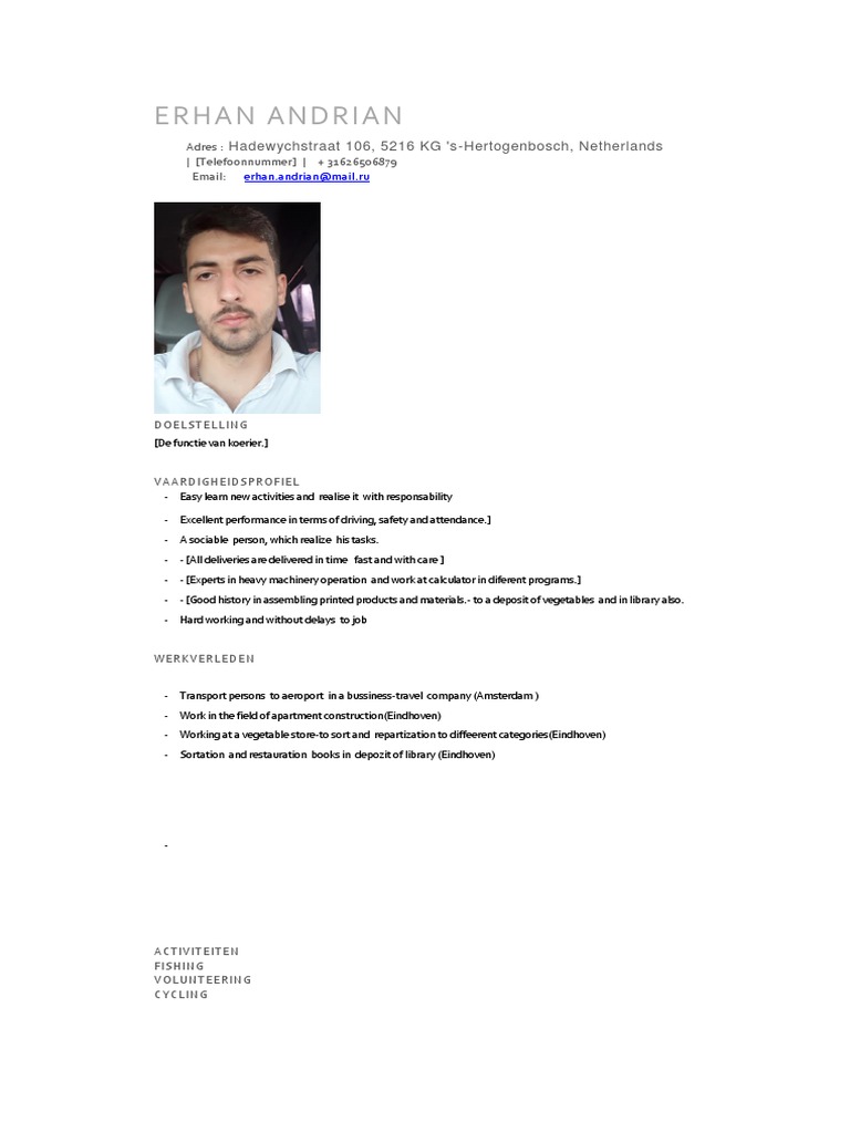 CV Erhan Andrian | PDF