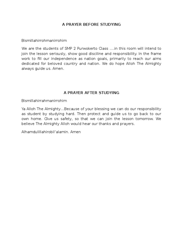A Prayer | PDF