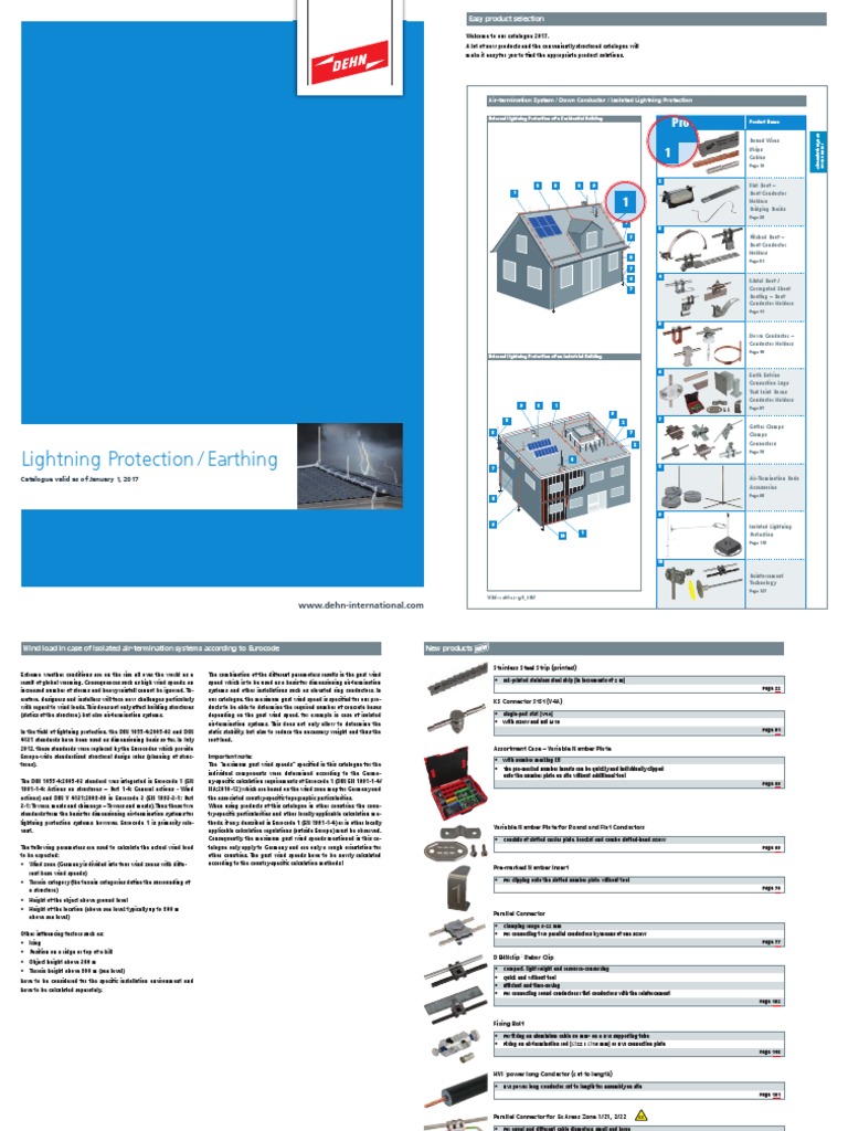 Dehn Catalogue Lightning Protection | PDF | Wound | Standardization