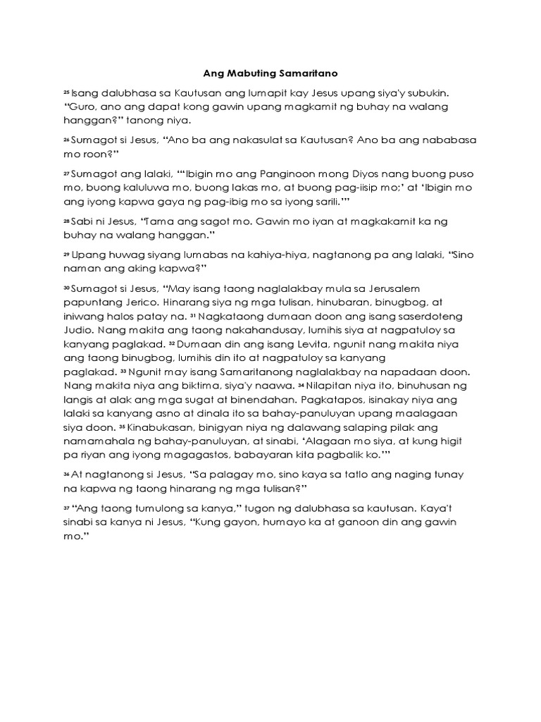 Ang Mabuting Samaritano