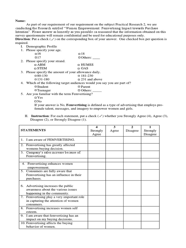 Femvertising's Impact on Purchase Intent | PDF | Target Audience ...