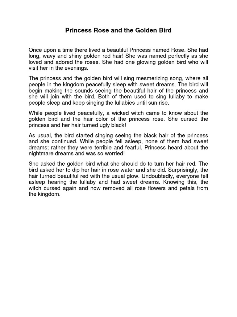 Princess Rose and The Golden Bird | PDF