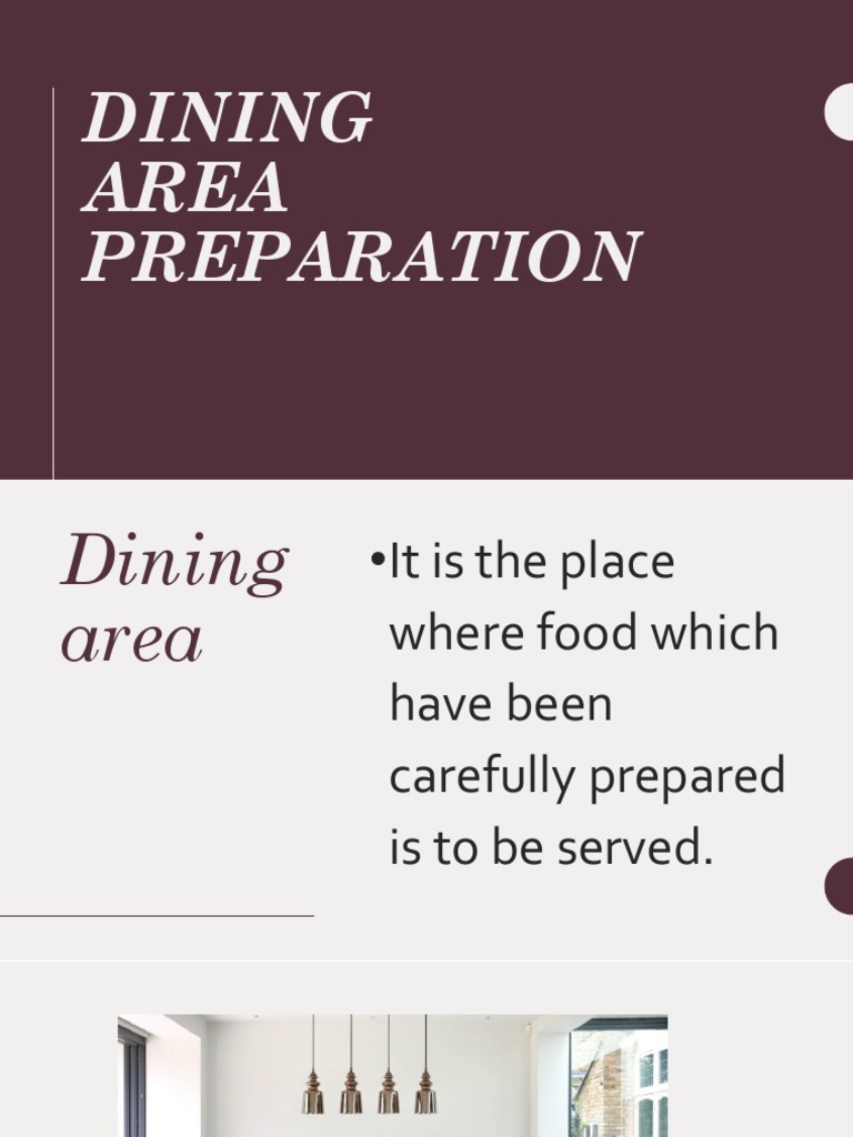 Dining Area Preparation | PDF | Tableware | Restaurant And Catering