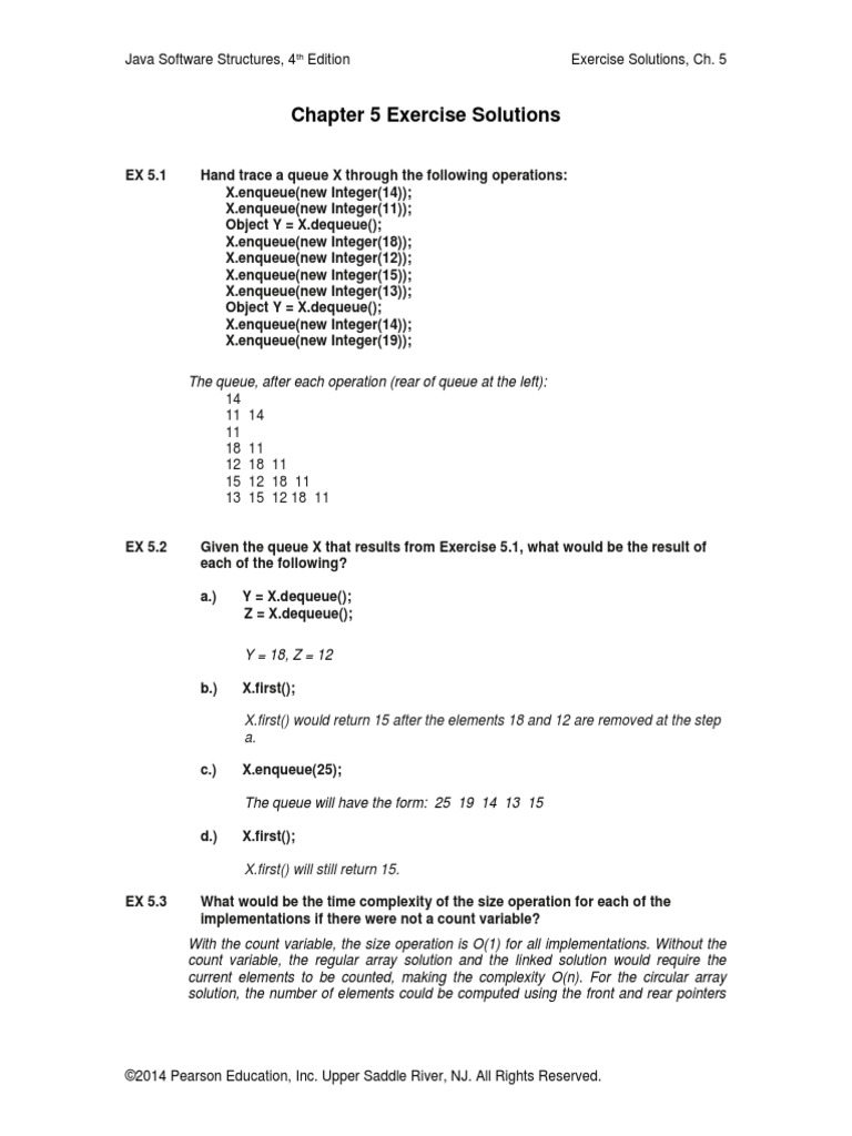 Chap05 EX Solutions | PDF | Queue (Abstract Data Type) | Array Data ...