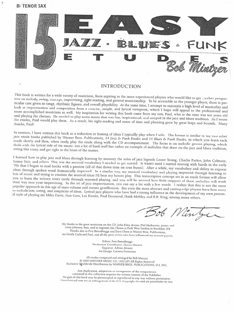 Bob Mintzer | PDF