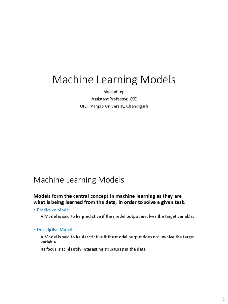 Machine Learning Models | PDF | Statistical Classification | Machine ...