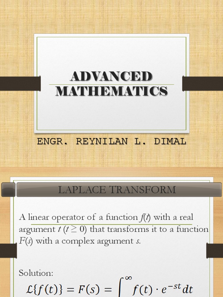 Advance Math | PDF | Laplace Transform | Calculus