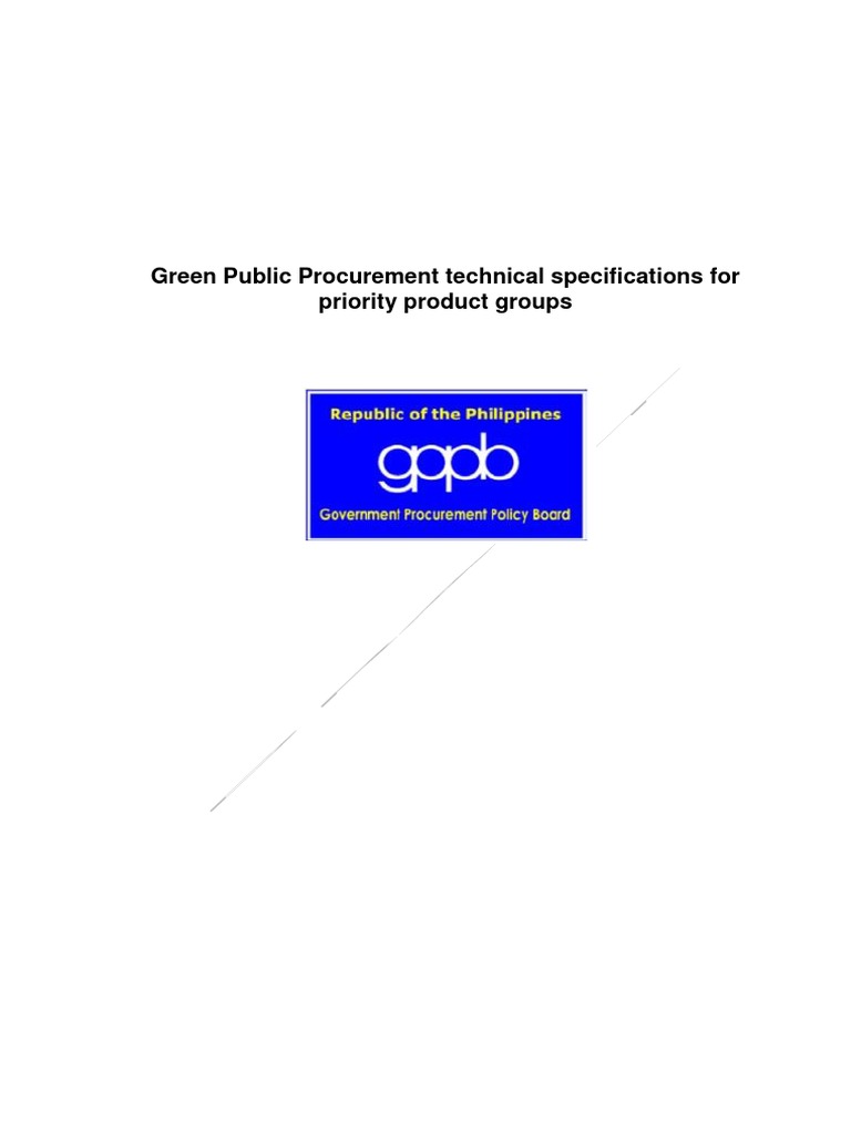 GPP Technical Specifications Doc - Final | PDF | Paper | Recycling