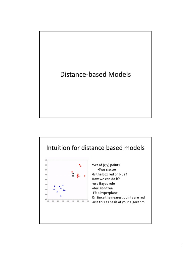 Distance Based Models | PDF | Cluster Analysis | Norm (Mathematics)