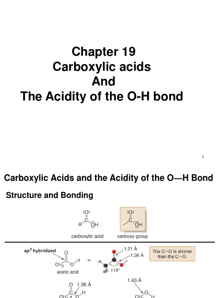 Carboxylic Acids and The Acidity of The O-H Bond | PDF | Carboxylic ...