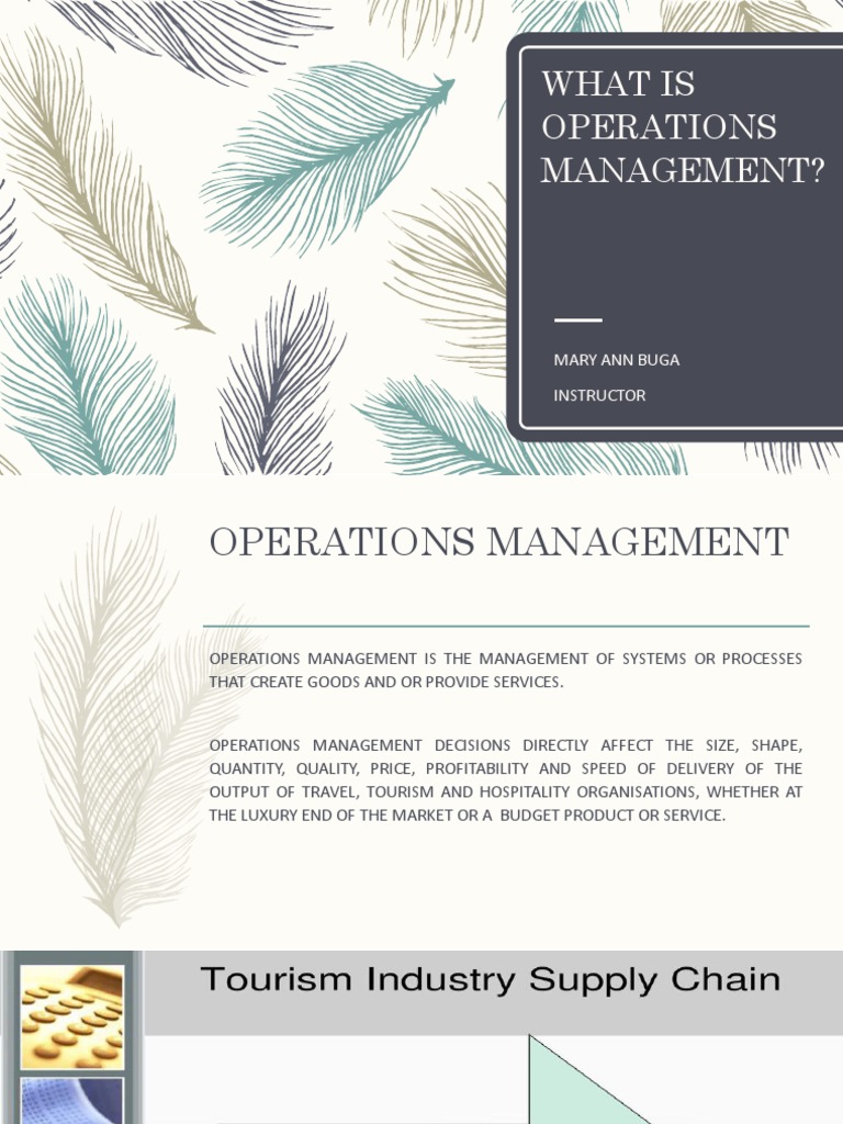 Tourism Operations Management | PDF | Operations Management | Hotel