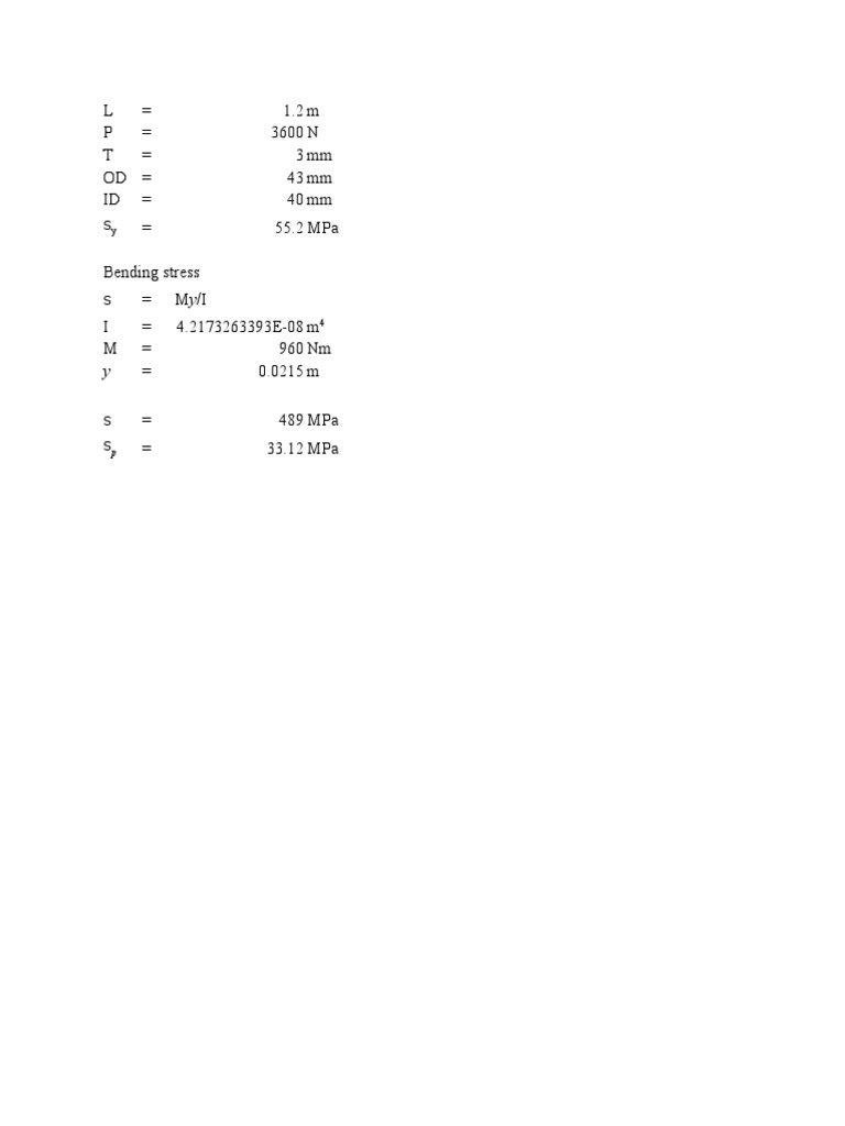 Pipe Bending Stress | PDF