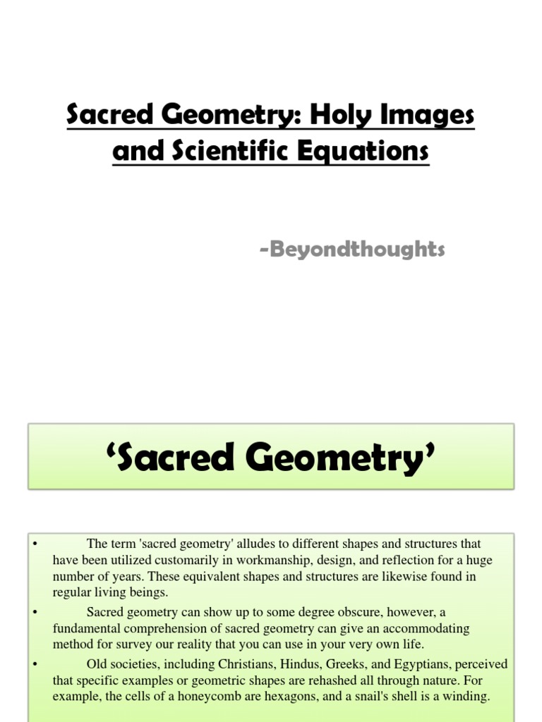 Sacred Geometry: Holy Images and Scientific Equations: - Beyondthoughts ...