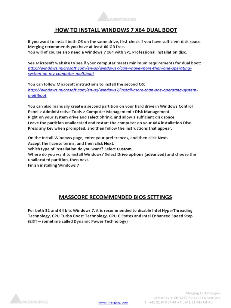 How To Install Windows 7 X64 Dual Boot: System-On-My-Computer-Multiboot ...