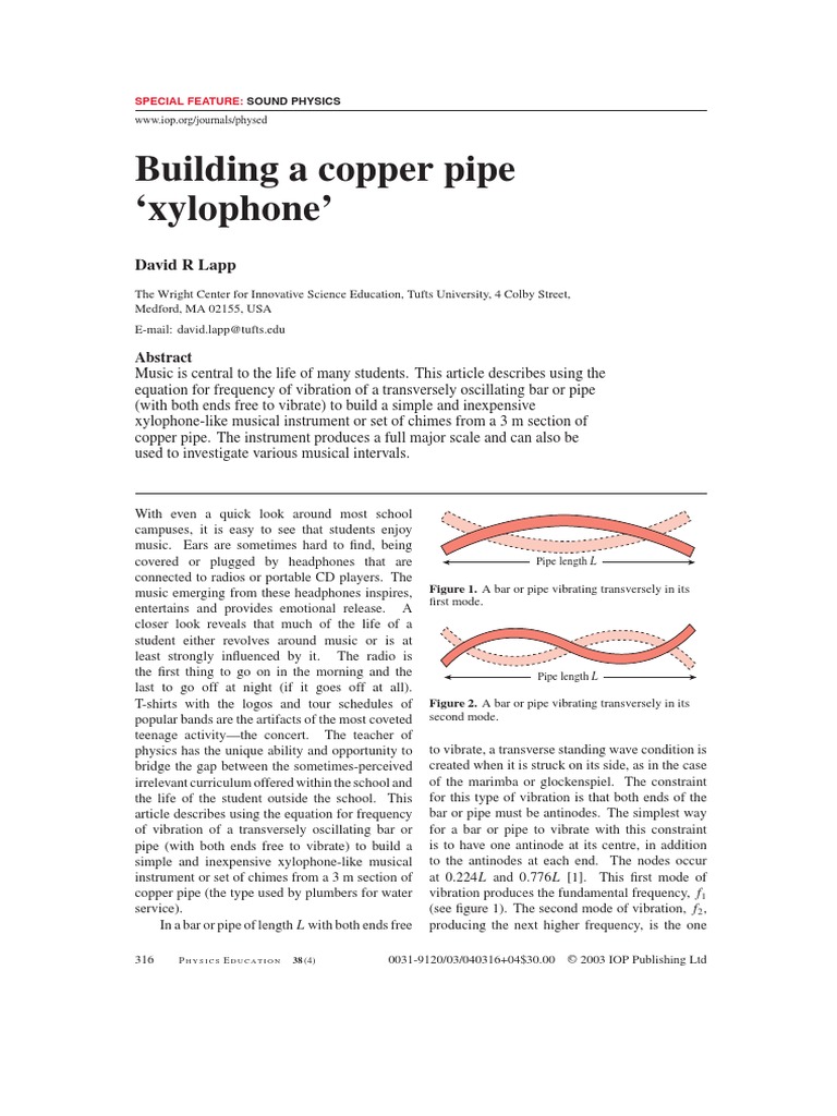 Building A Xylophone | PDF | Normal Mode | Pitch (Music)