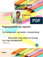 Detailed Lesson Plan in Filipino 6 (Sanhi at Bunga) | PDF
