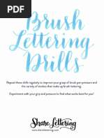 Brush Lettering Practice Sheets DawnNicoleDesigns | PDF
