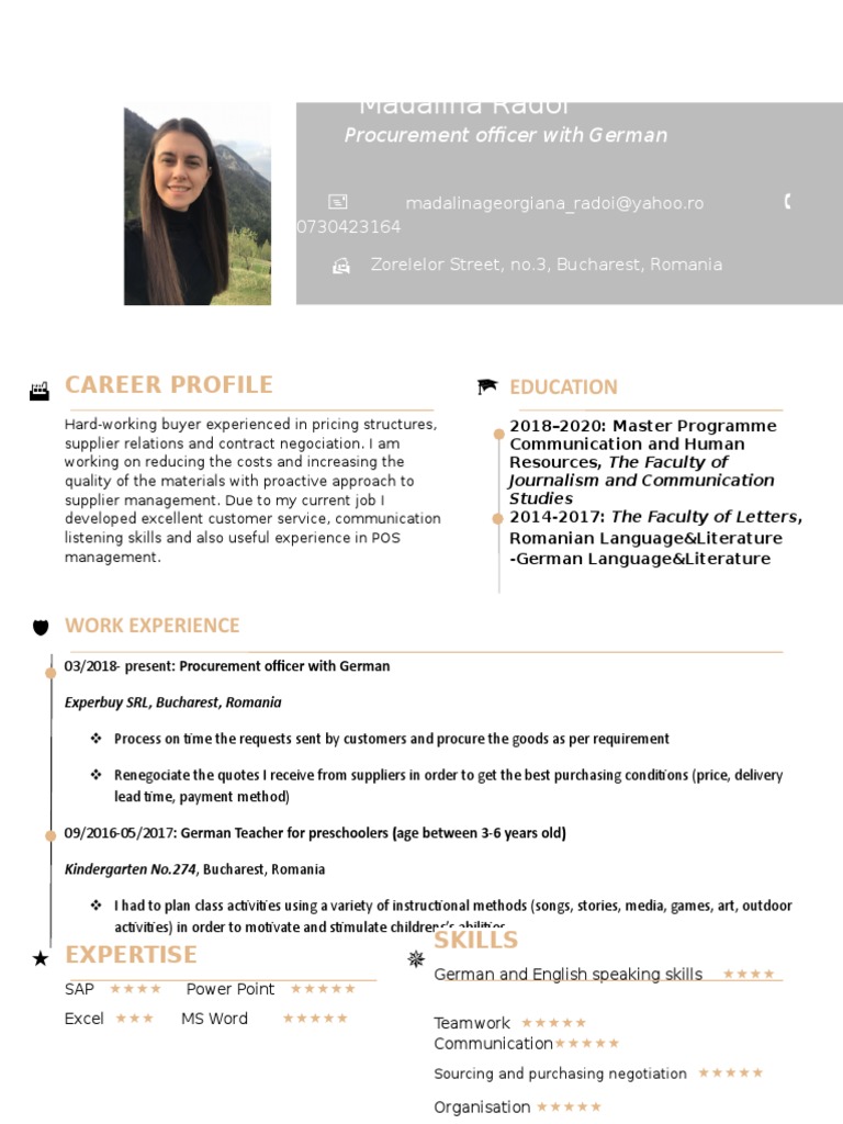 Pretty CV Template | PDF | Procurement | Economies