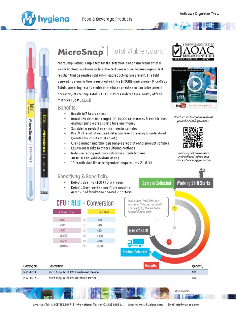 Total Viable Count: Benefits | PDF | Colony Forming Unit | Biology