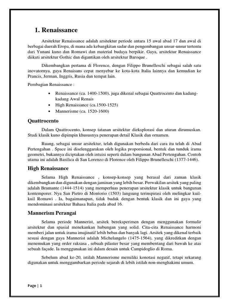 Renaissance Baroc Gothic | PDF