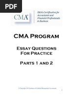 CMA Part 1 Formula Guide - CMA Exam Academy | PDF | Finance & Money Management
