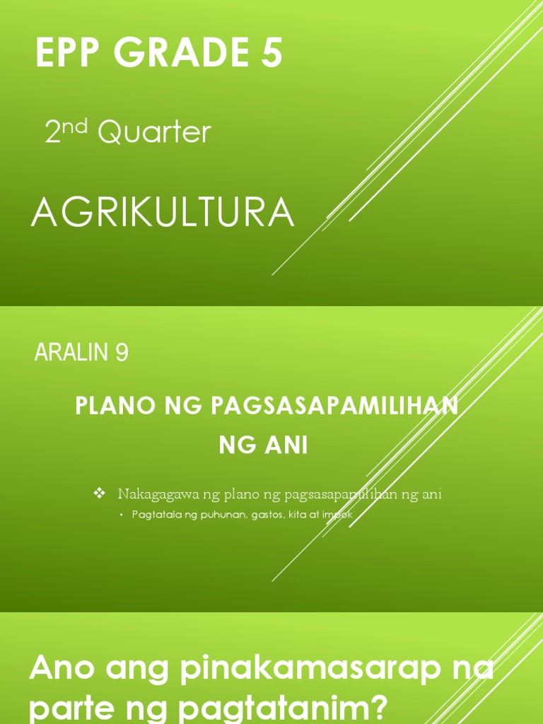 Aralin 9 - Plano NG Pagsasapamilihan | PDF